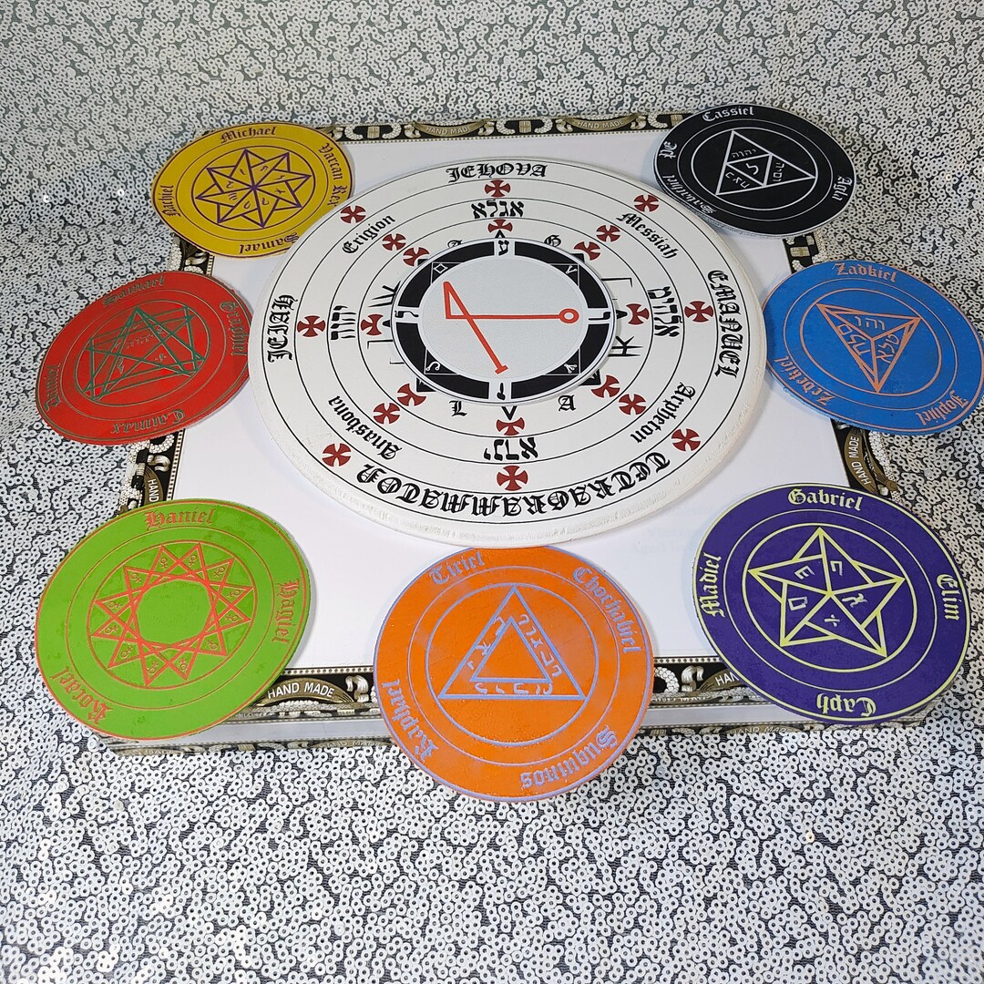DELUXE Boxed Set of Leather Pentacles of the Seven Planets According ...
