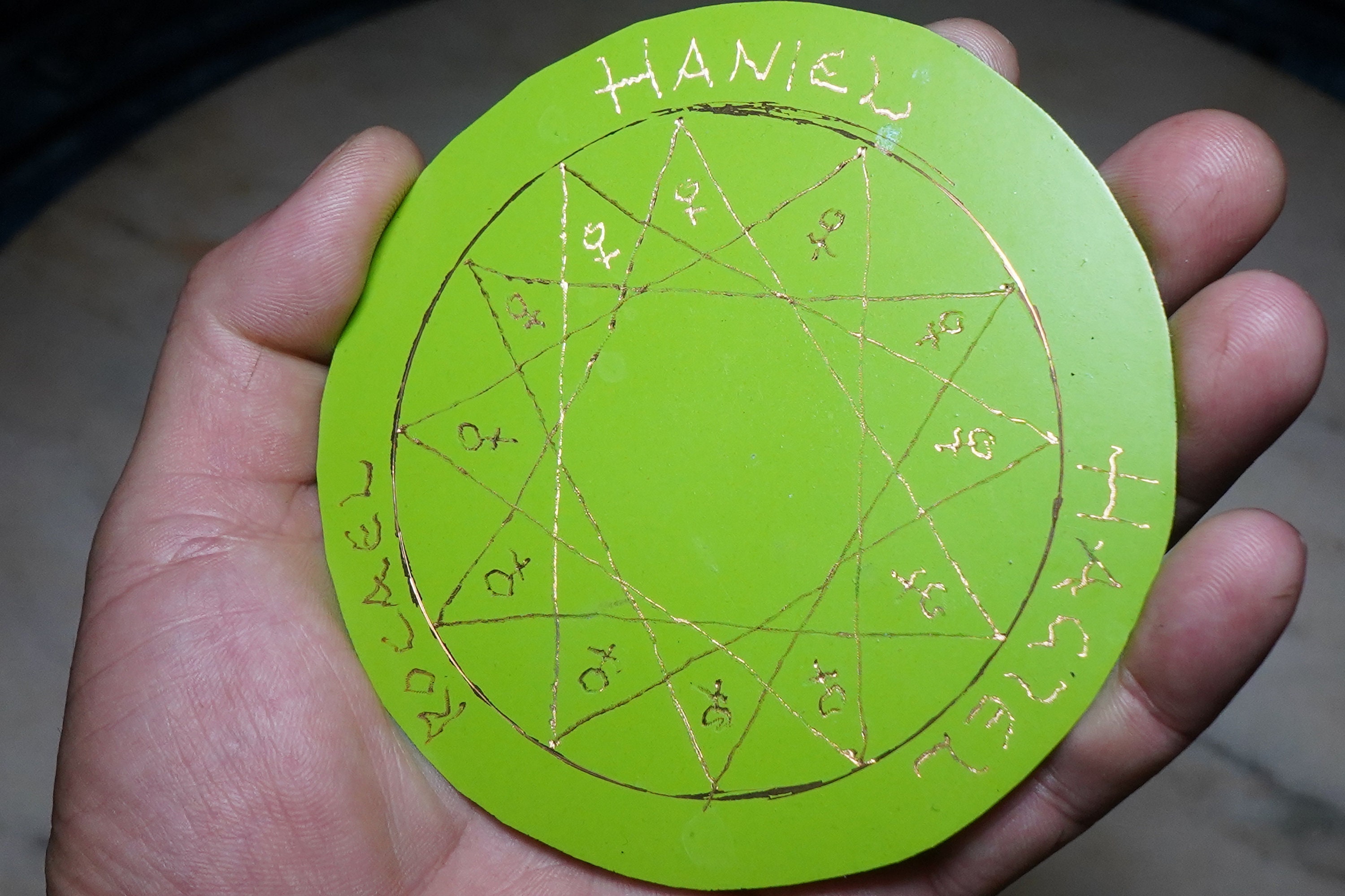 Planetary ARCHANGEL PENTACLE Made on the Metal, Time, Day and ...