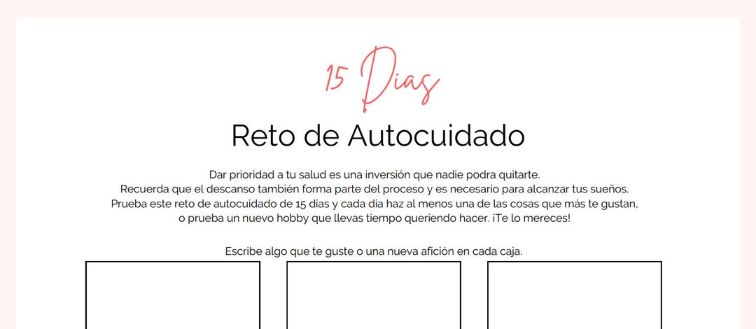 Spanish Self Care Plan/plan De Autocuidado En Espanol - Etsy