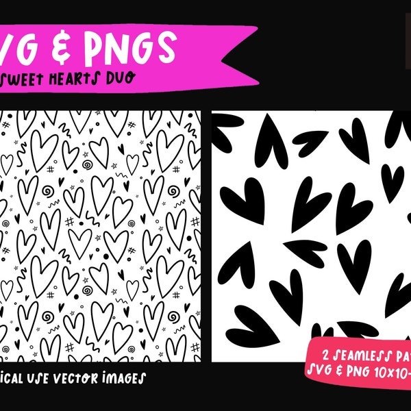 Heart Seamless Pattern Svg - Etsy