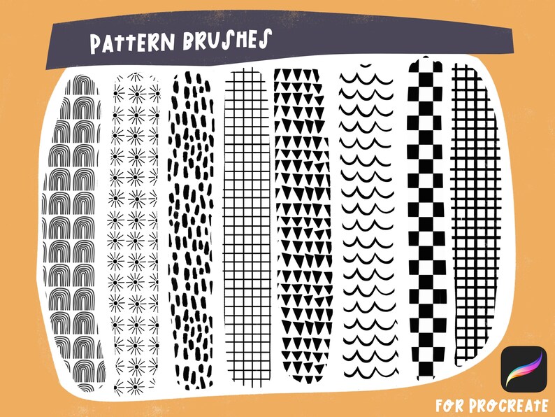 Procreate Pattern Brush Classic Backgrounds Procreate Brushes Procreate ...