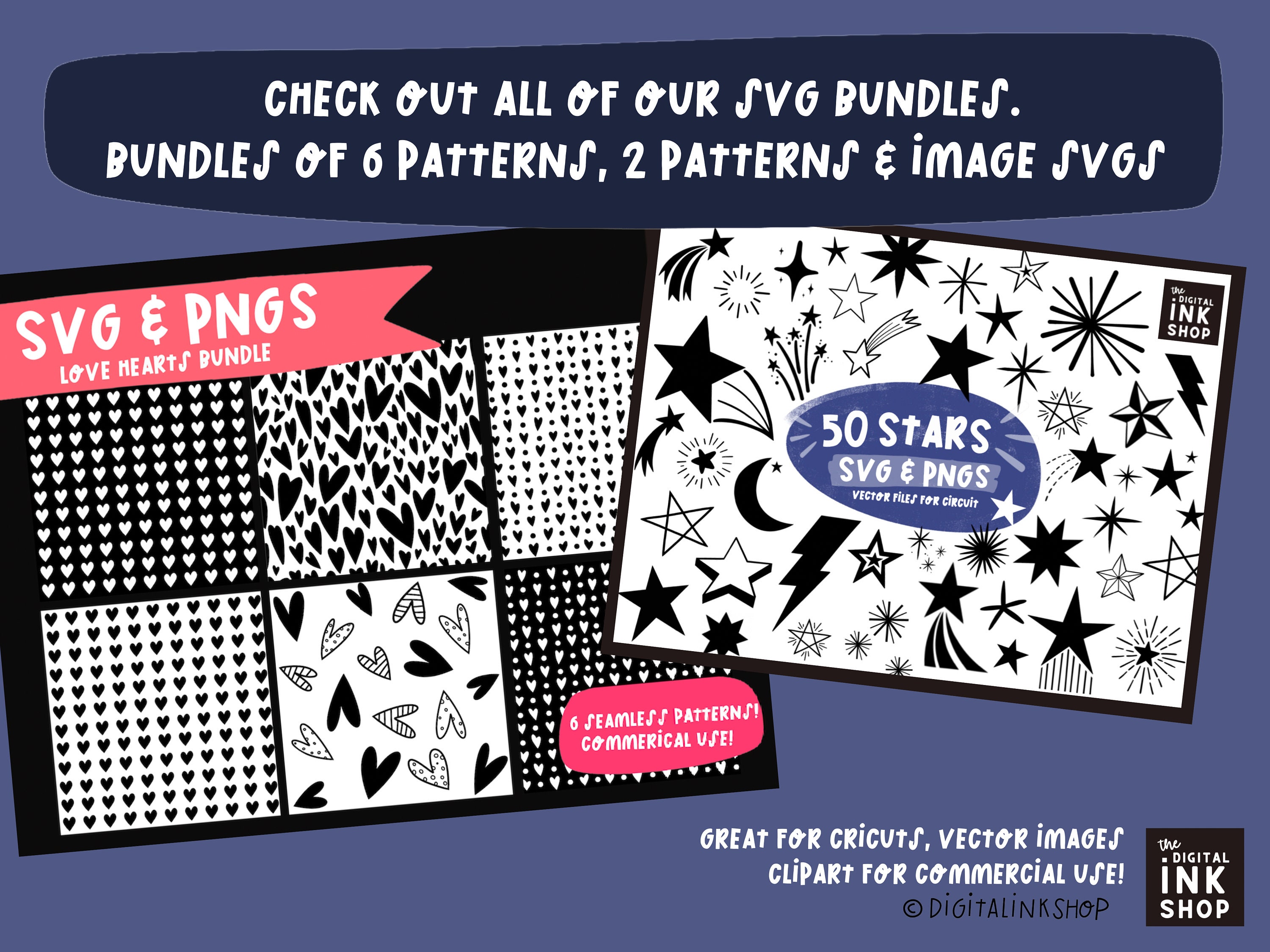 Star SVG Bundle Seamless Star Pattern SVG L 2 Star - Etsy