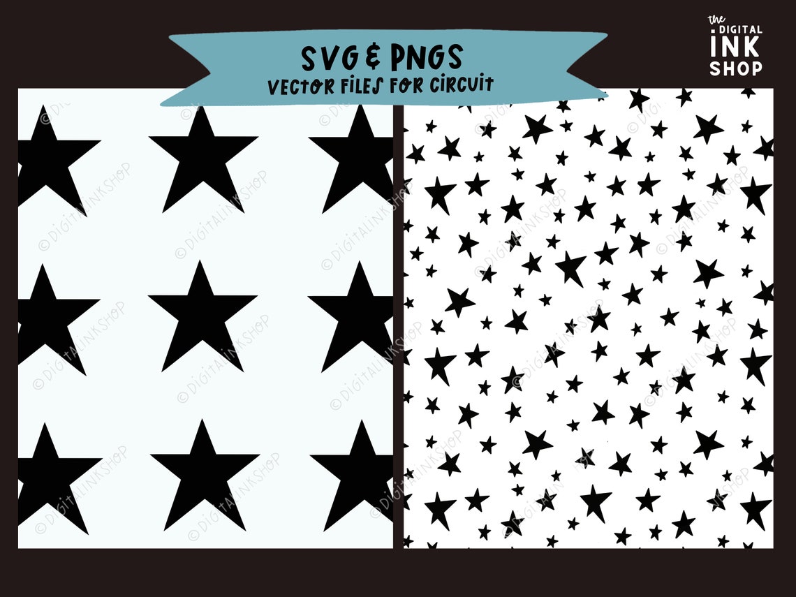 Star SVG Bundle Seamless Star Pattern SVG L 2 Star - Etsy