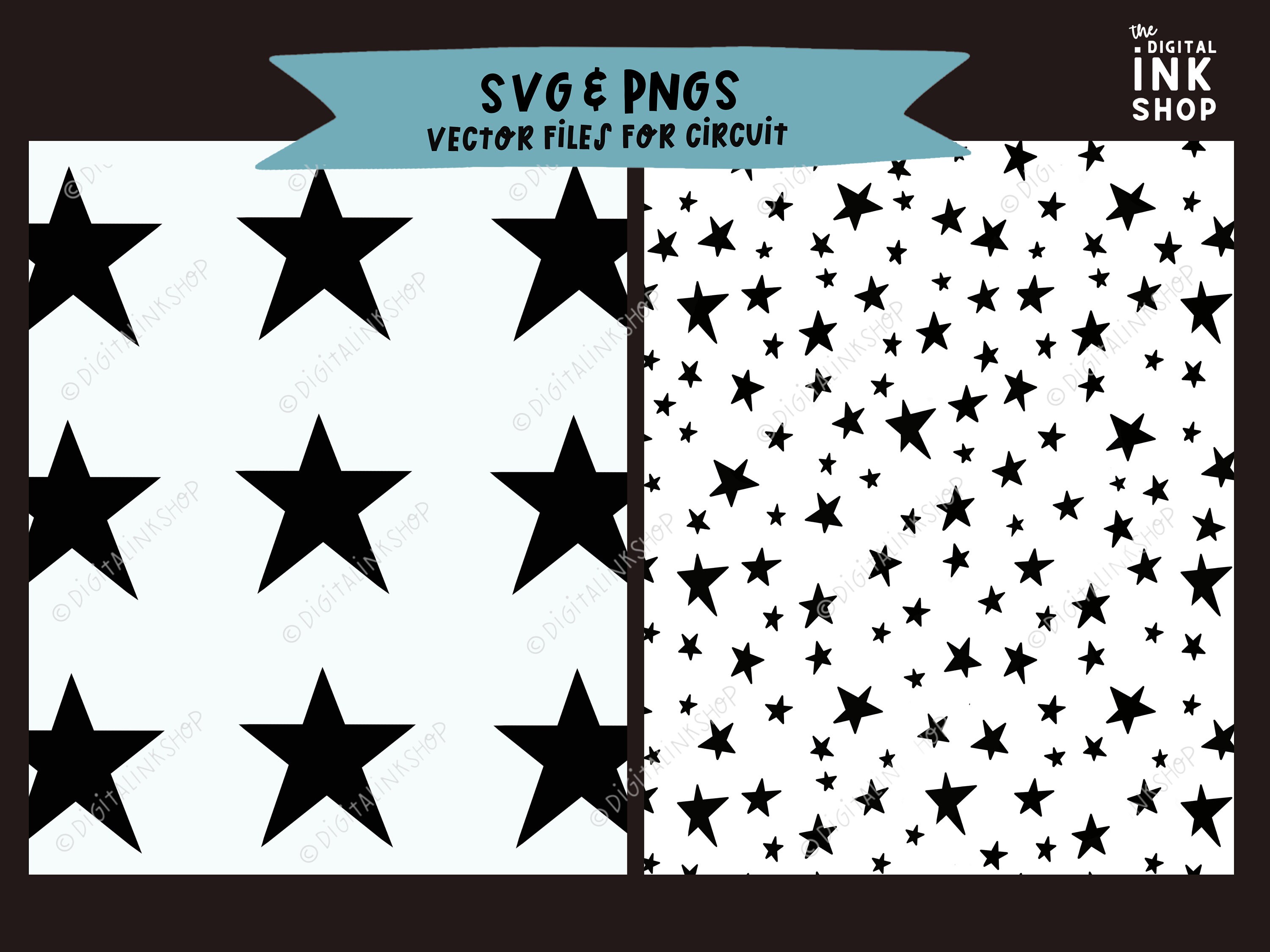 Star SVG Bundle Seamless Star Pattern SVG L 2 Star - Etsy
