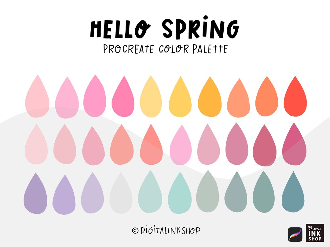 Spring Color Palette Procreate Color Palette Color Swatches I