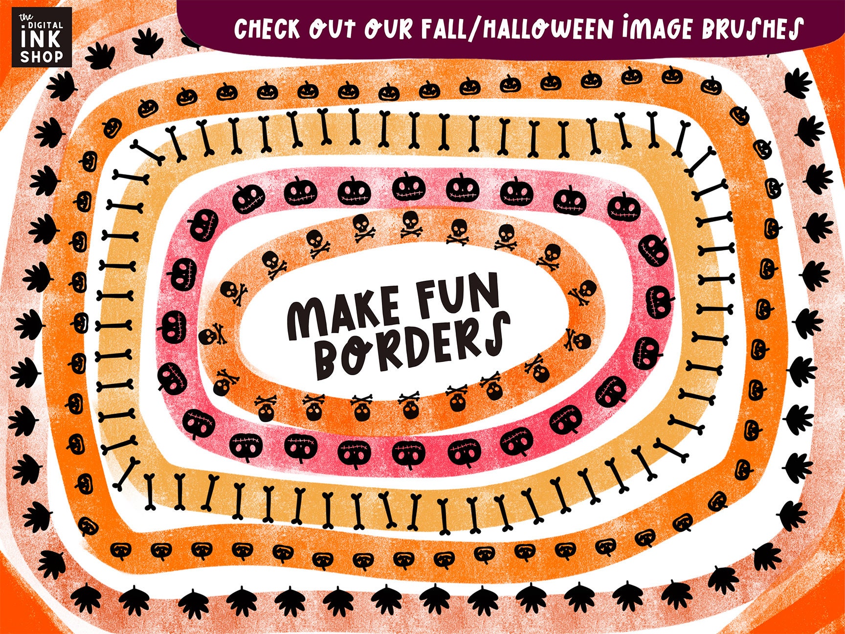 8 Halloween Pattern Brushes Procreate Brush Set Procreate - Etsy