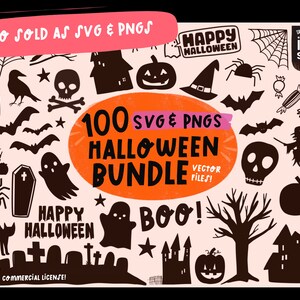 100 Halloween Procreate Stamp Bundle | Halloween Clipart | Procreate ...