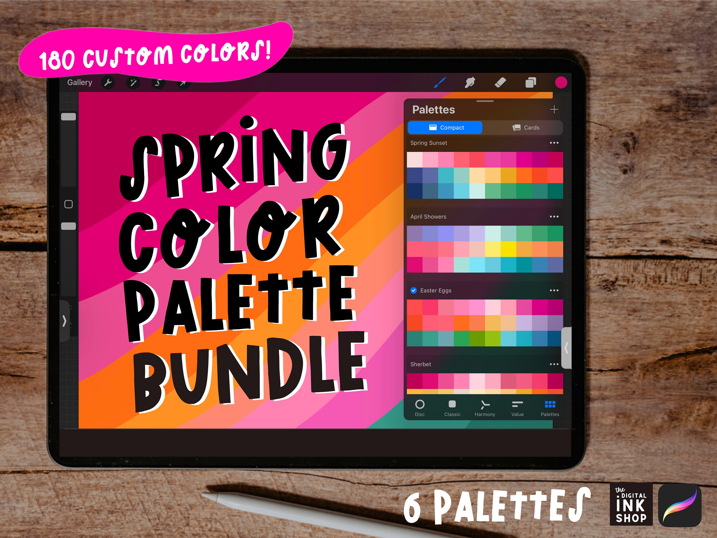 180 Procreate Colors Procreate Color BUNDLE 6 Spring Palettes Procreate ...