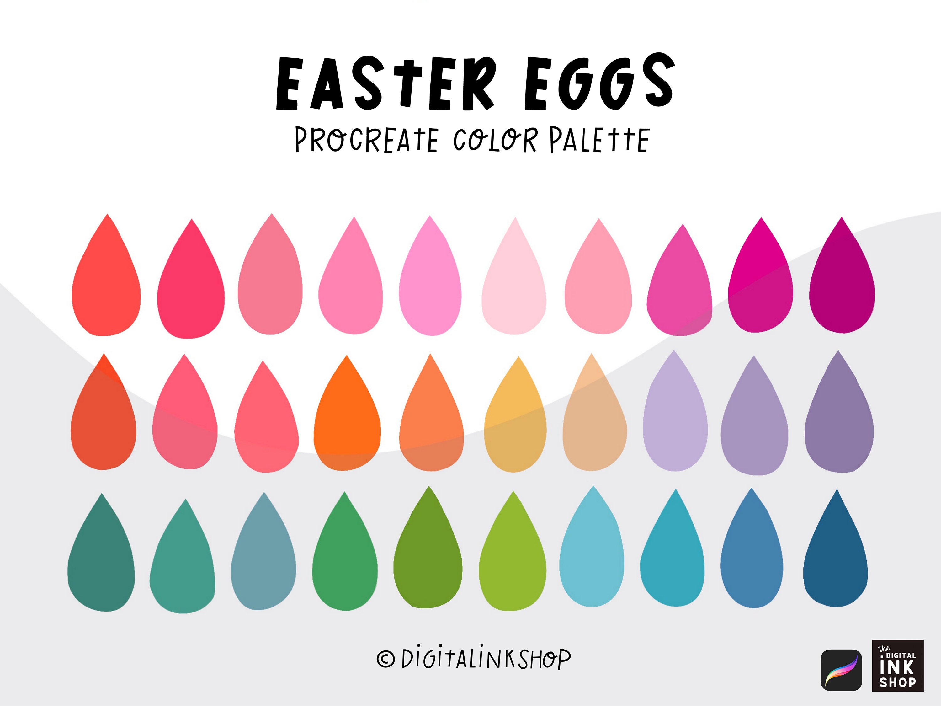 Easter Egg Color Palette Procreate Color Palette Color Swatches I ...