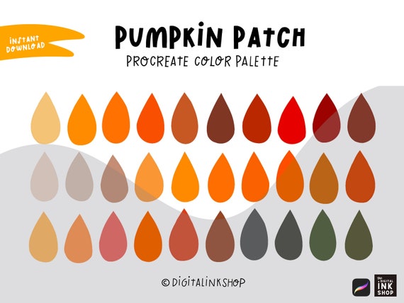 Procreate Color Palette Pumpkin Spice Pumpkin Patch Colors - Etsy