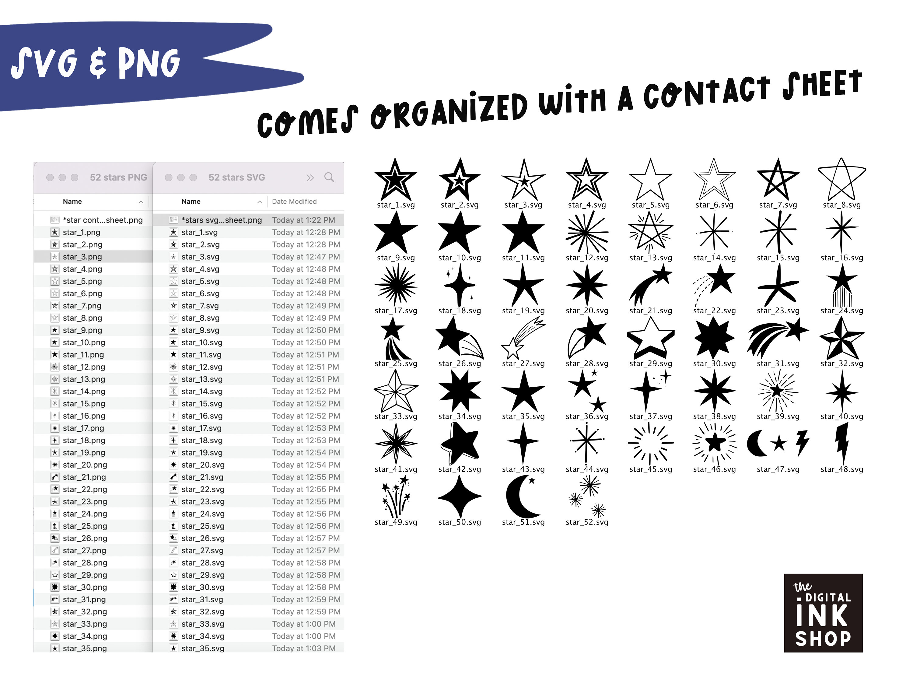 Star SVG Files | 50+ Star Svg Collection | SVG and PNG for Your Cricut ...