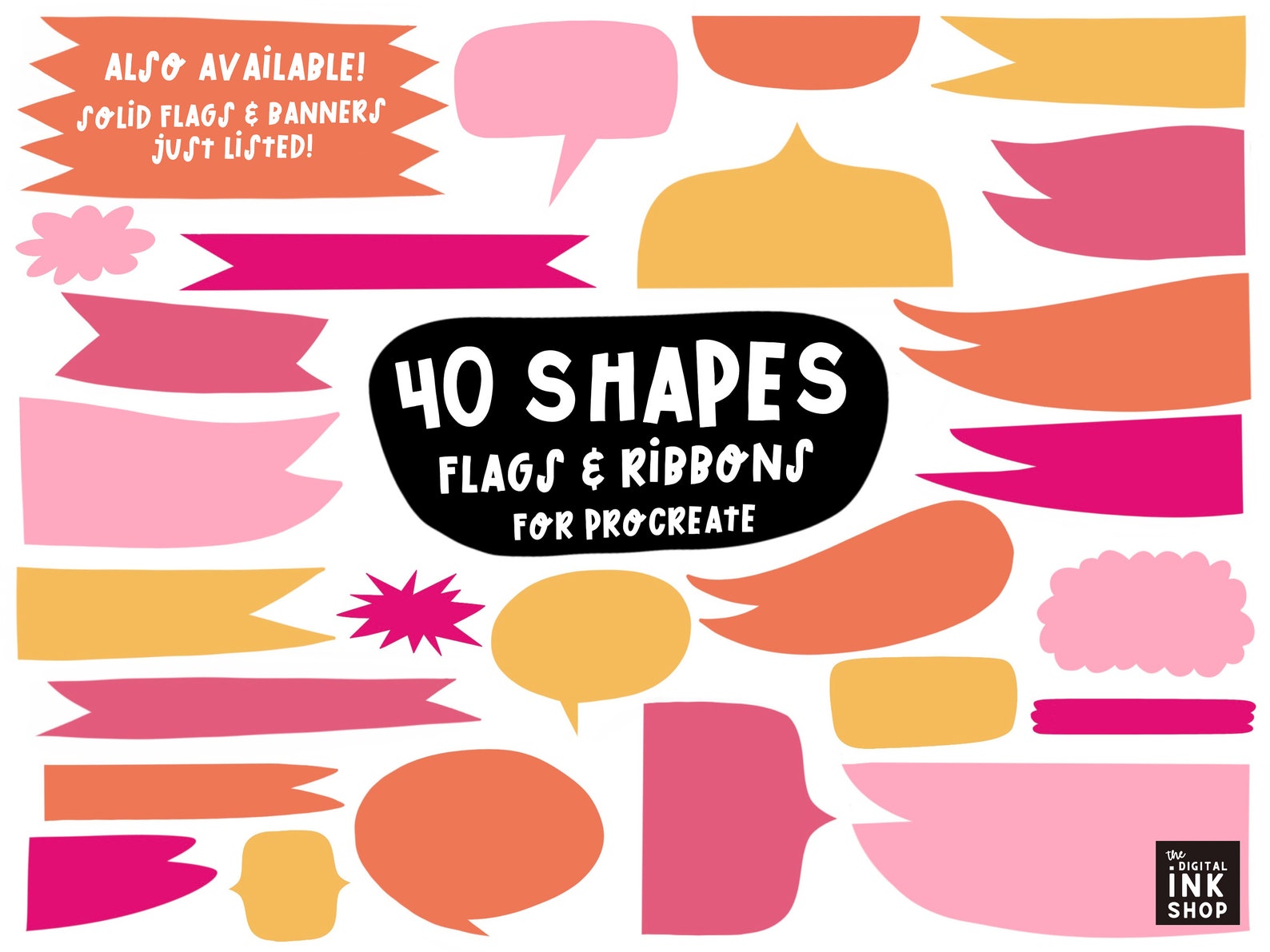 Procreate Stamp Bundle Flags and Banners Procreate Brushes Procreate ...