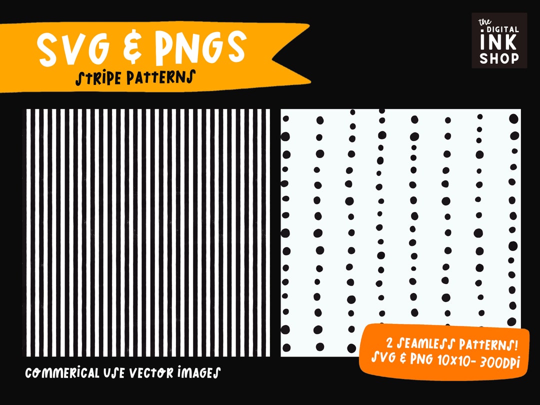 Seamless Stripe Pattern SVG Bundle: Vector Backgrounds (instant ...