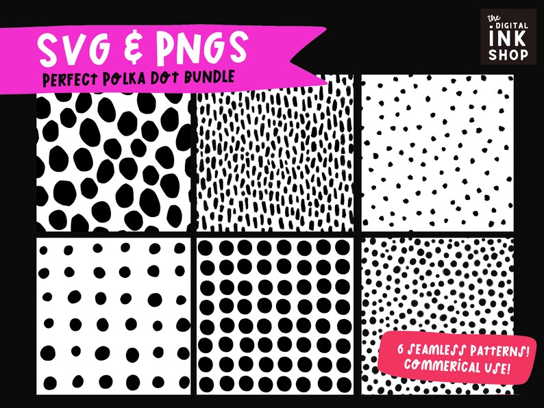 Seamless SVG Patterns I Polka Dot SVG Bundle L Svg Files for Cricut Svg ...