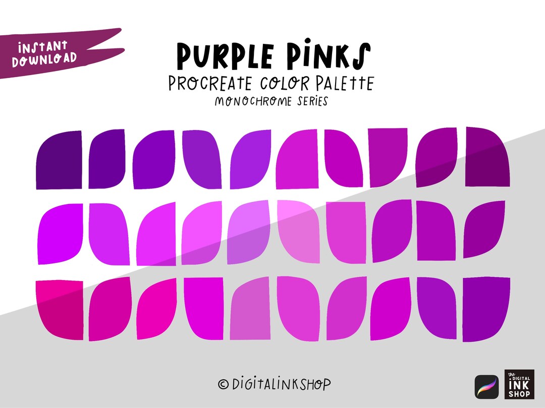 Purple Pink Procreate Color Palette: 30 Hues (digital Download) - Etsy
