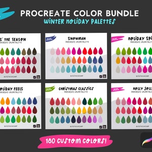 Procreate Color Palette BUNDLE | Winter Collection | Color Swatch ...