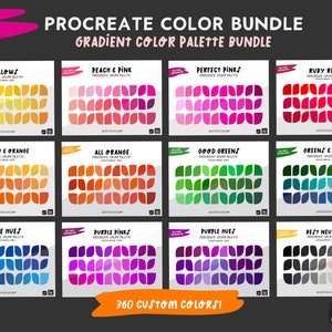 Procreate Color Palette BUNDLE Color Palette Collection Bright Color ...