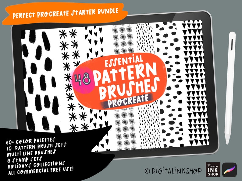 Procreate Brush, Stamp, Color Palette Shop Bundle (digital Download ...