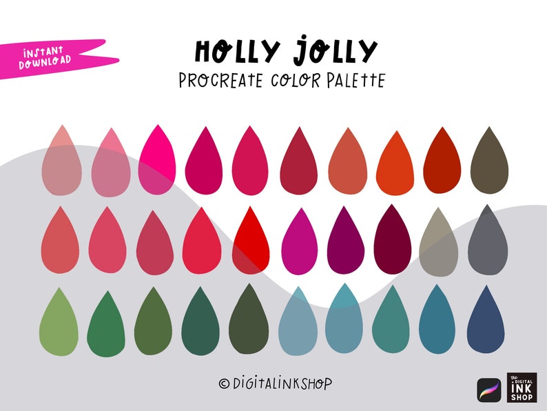 Procreate Color Palette Bundle Winter Collection Color Swatch Collection Instant Download