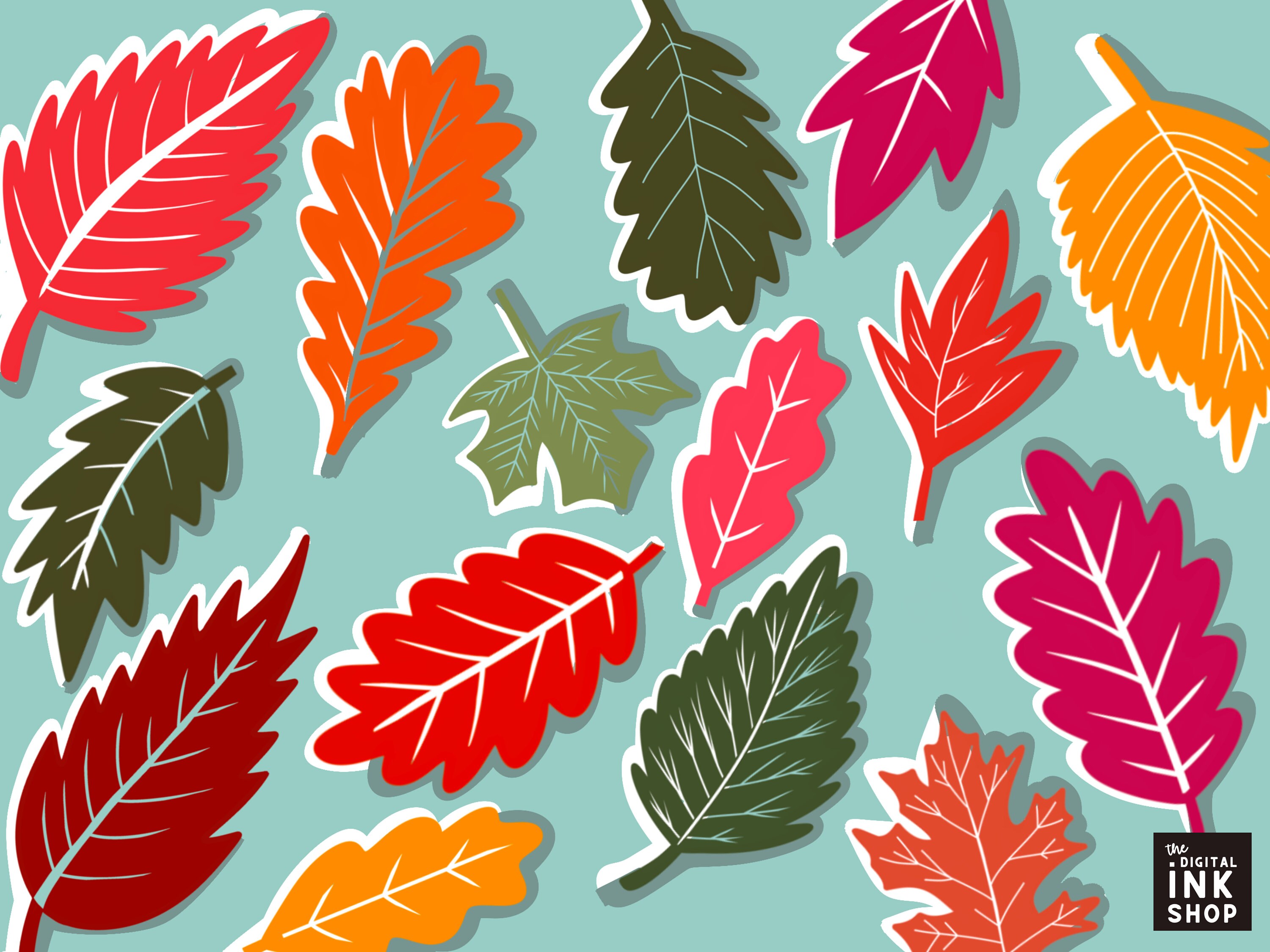 60 Procreate Stamp Set FALL Procreate Leaf Stamps - Etsy