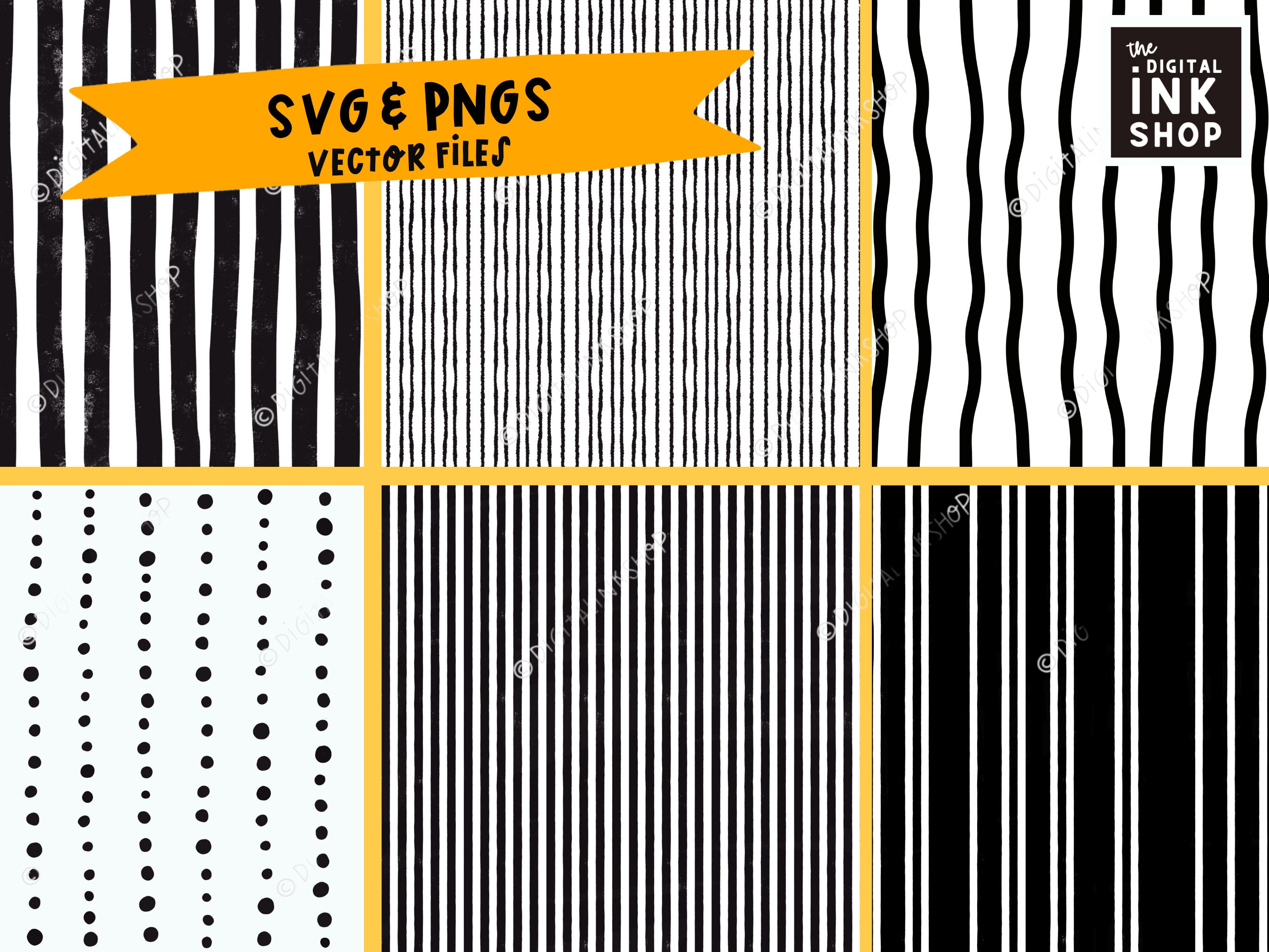 Stripes SVG Bundle | Stripe Pattern SVG L 6 Striped Background Patterns ...