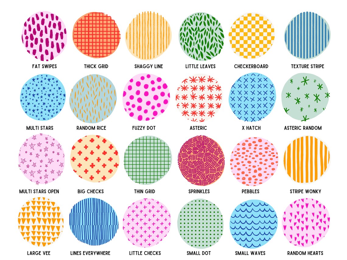 Procreate Pattern Brushes Procreate Brushes Set of 24 - Etsy