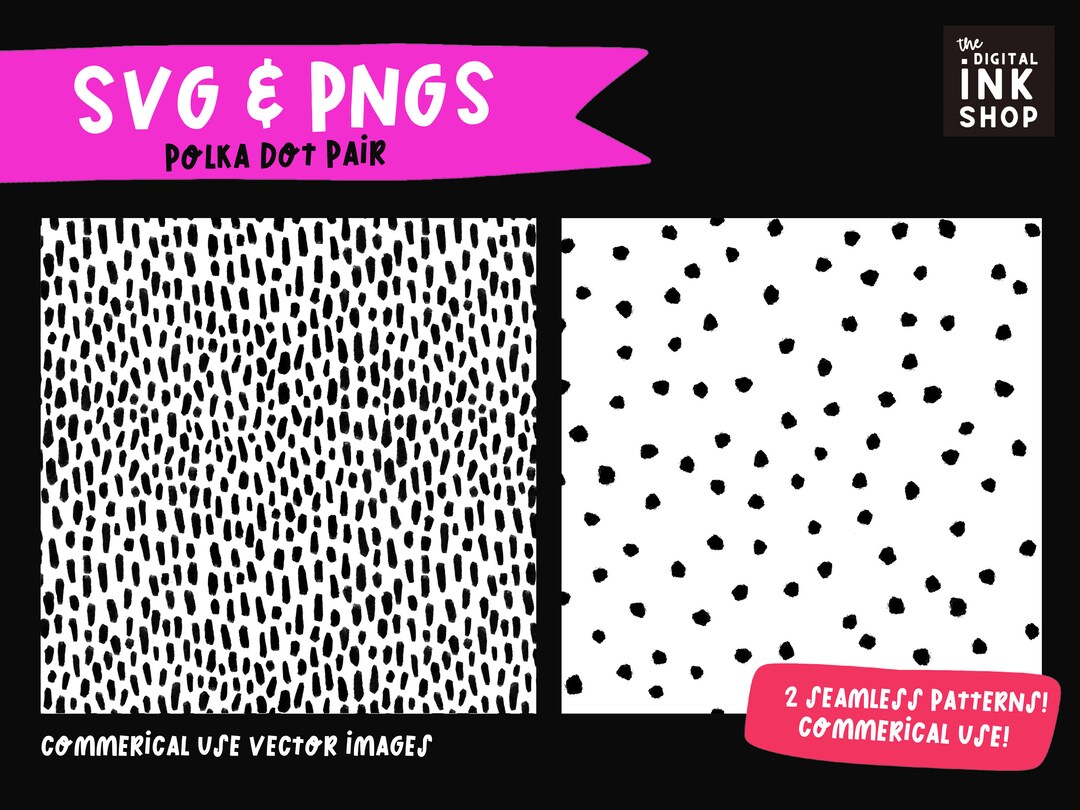 Polka Dot SVG Bundle | Polka Dot Seamless Pattern SVG L 2 Background ...