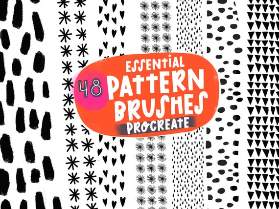 48 Procreate Pattern Brushes Procreate Texture Brush - Etsy