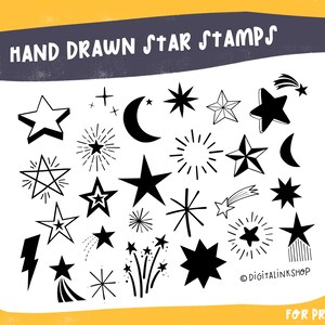 Star Procreate Stamps L Procreate Star Stamps | Procreate Stamps ...