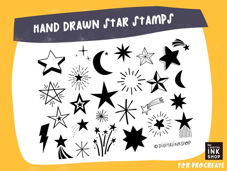 Star Procreate Stamps L Procreate Star Stamps Procreate - Etsy