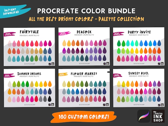 Procreate Color Palette BUNDLE Color Palette Collection - Etsy