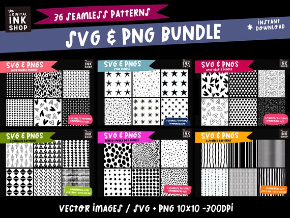 Huge SVG Bundle Seamless SVG Patterns L 30 Background - Etsy
