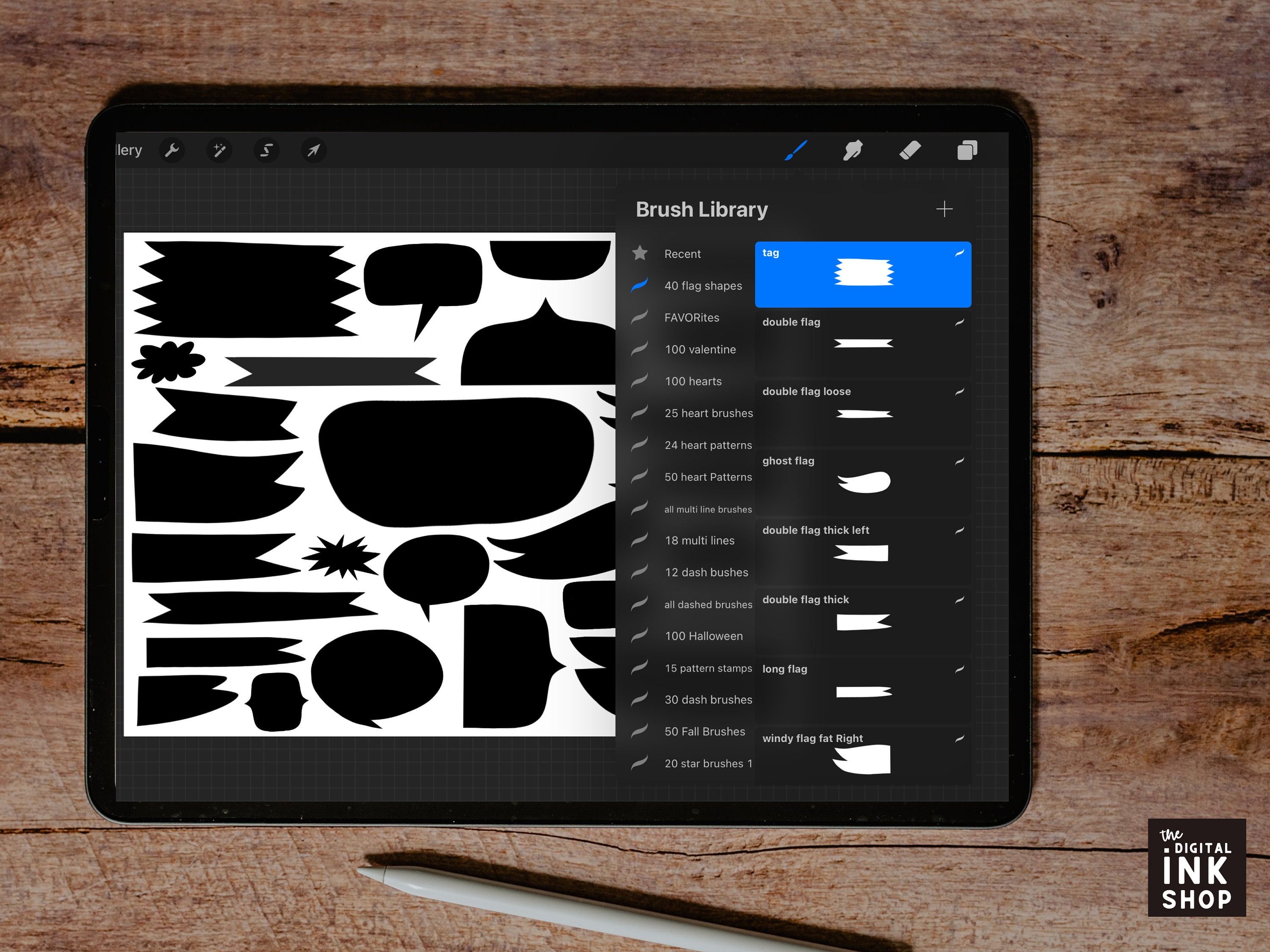 Procreate Stamps: Flags, Banners, Borders - 40 Brush Set - Etsy