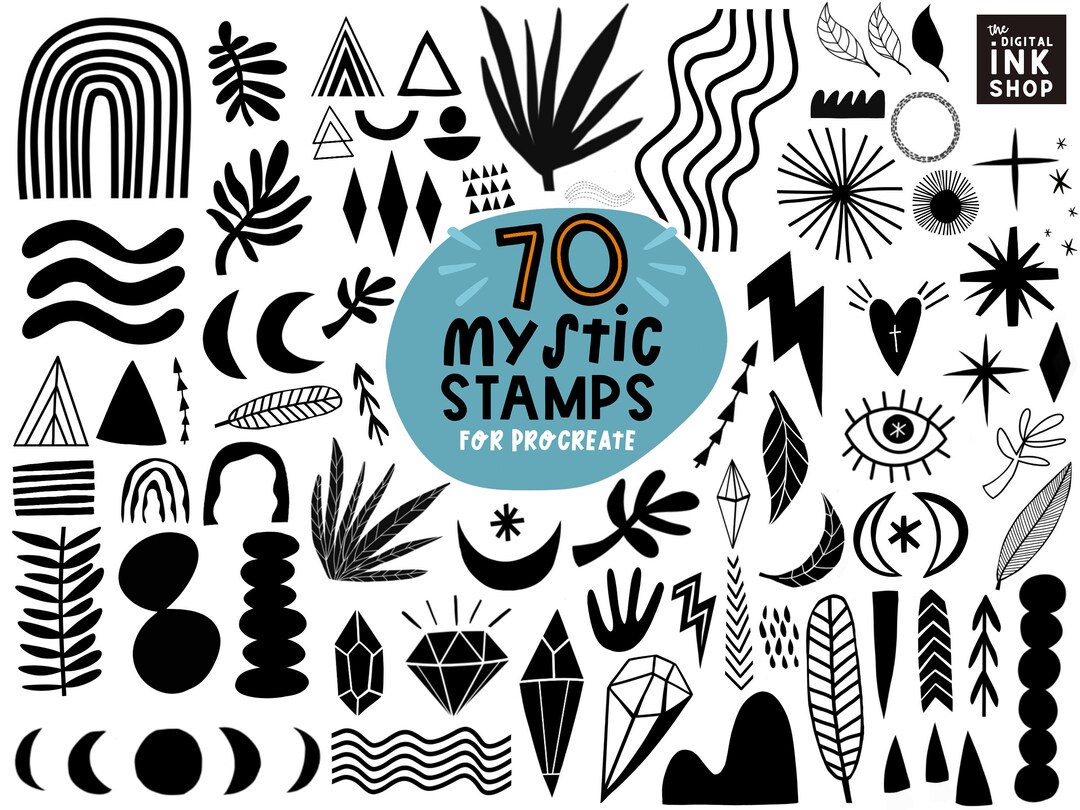 Procreate Stamp Set | Procreate Brushes | Mystic Procreate Stamps ...