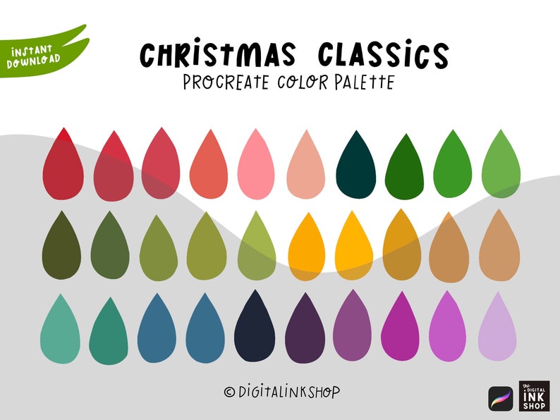 Procreate Color Palette Bundle Winter Collection Color Swatch Collection Instant Download
