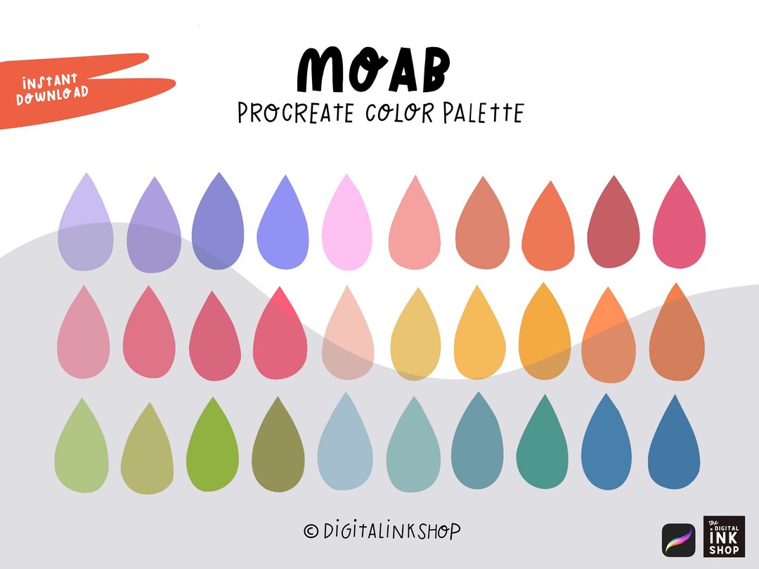 Moab Desert Procreate Color Palette: 30 Neutral Swatches (digital ...