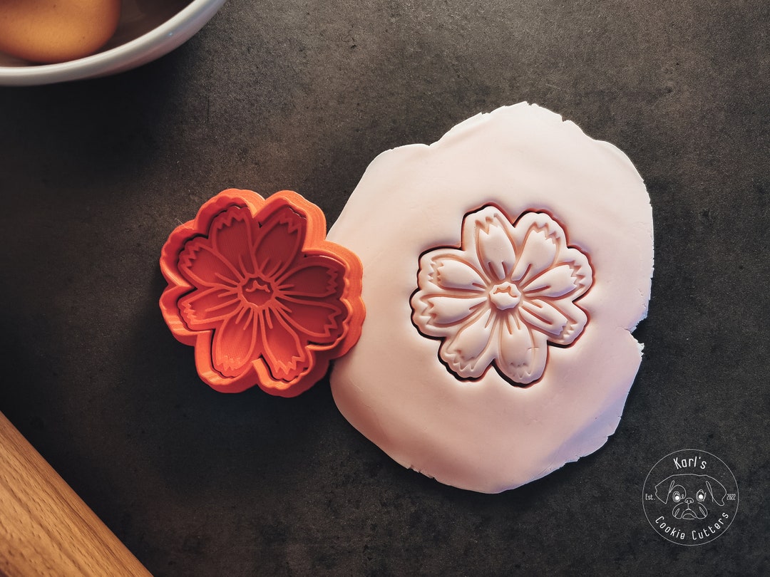 Flower Calendula 2, Cookie Cutter & Stamp I Fondant Stamp - Etsy