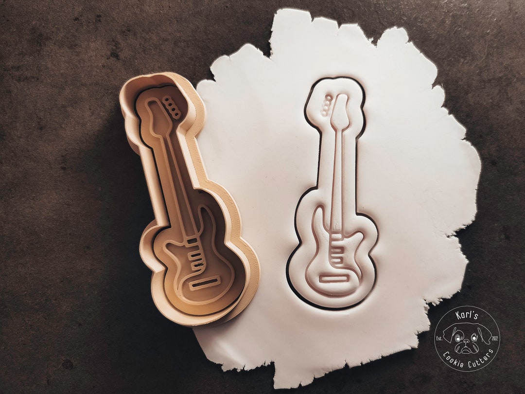 Guitar Cookie Cutter & Stamp I Cookie Cutter I Fondant Stamp - Etsy