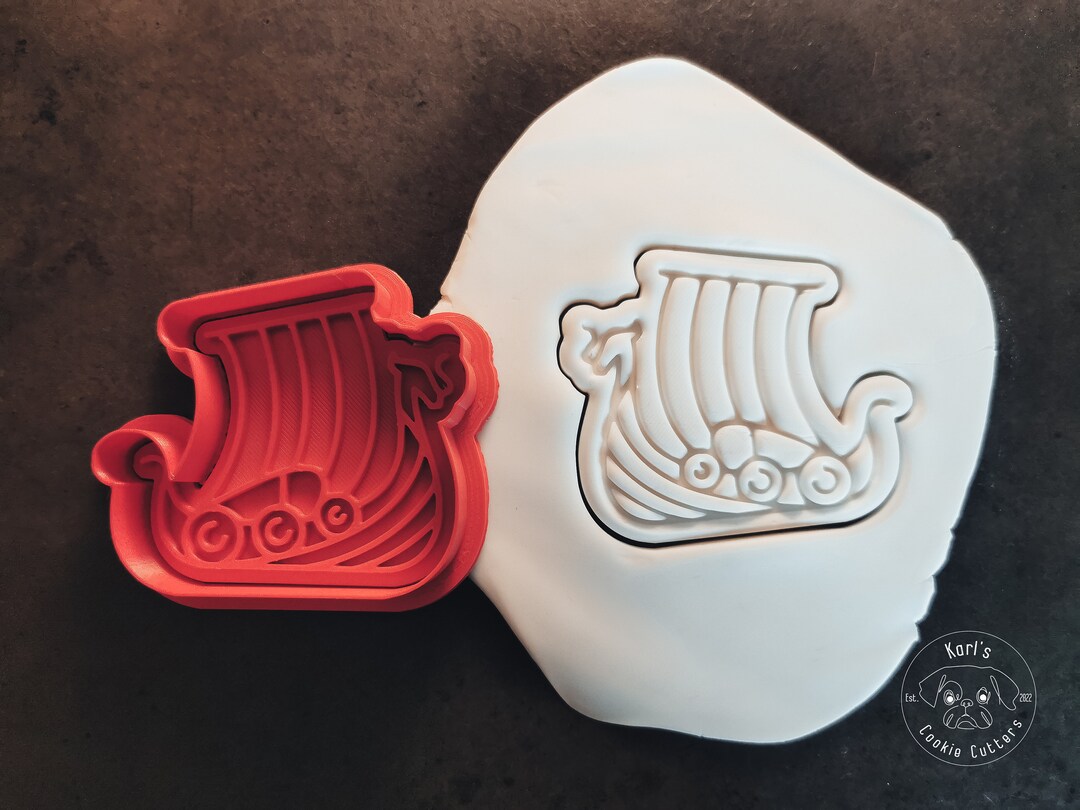 Viking Ship Cookie Cutter and Stamp - Etsy