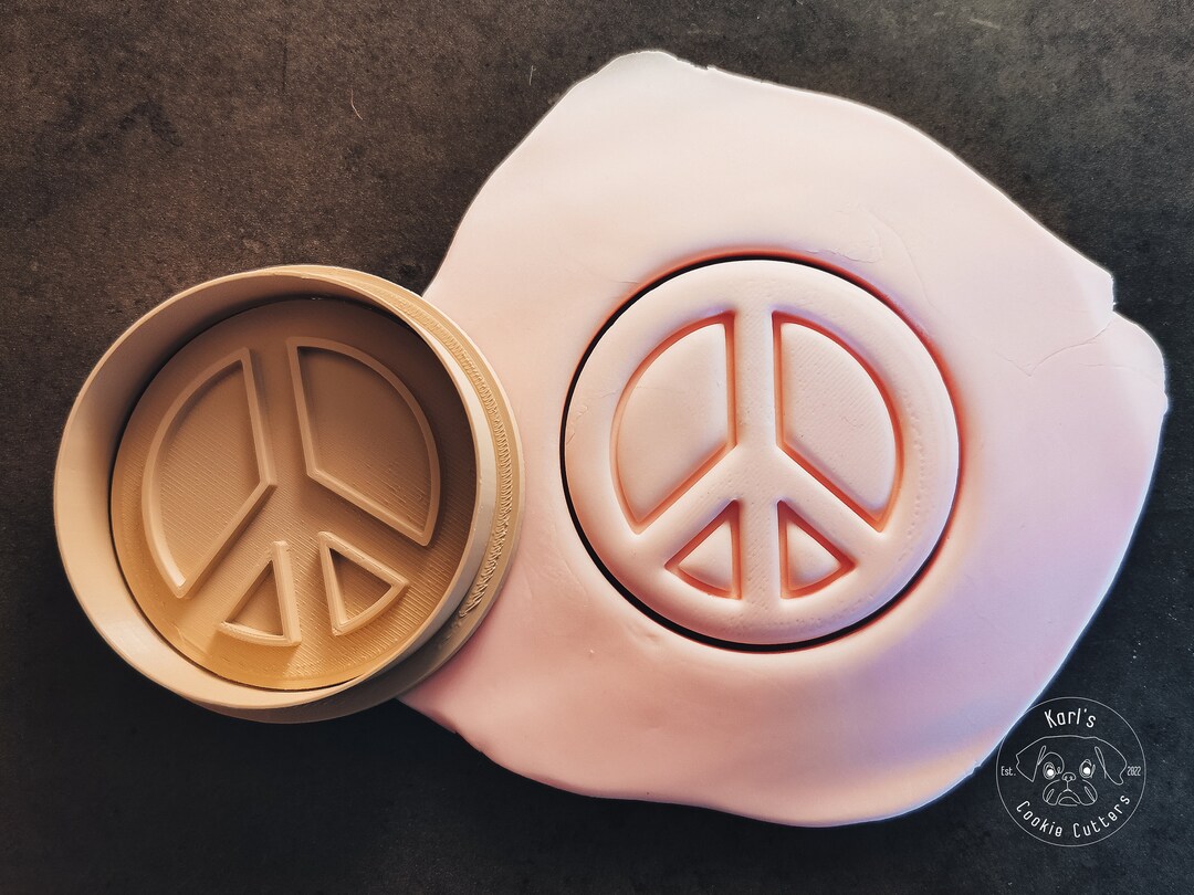 Peace Sign Cookie Cutter and Stamp I Flower Power - Etsy