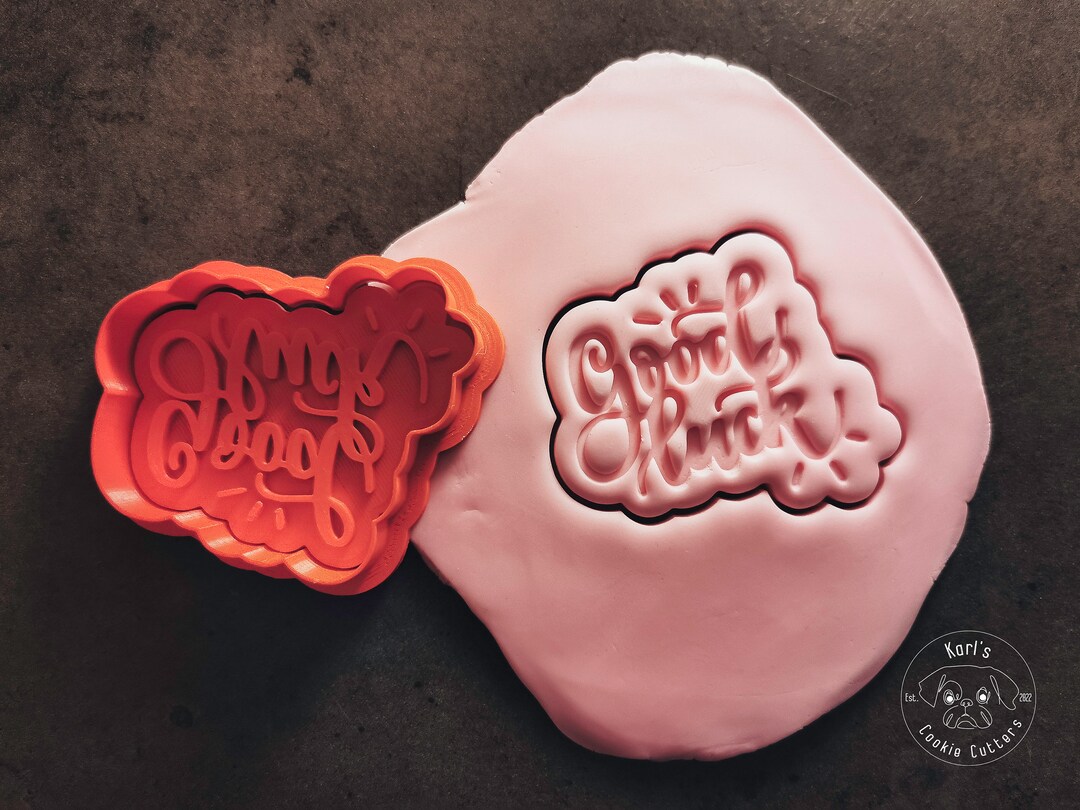 Good Luck Lettering Cookie Cutter & Stamp I Fondant Stamp Cutter - Etsy