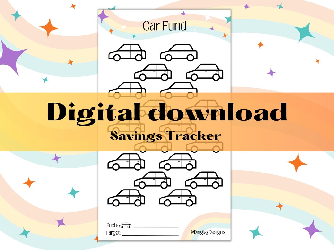Car Fund Tracker, Budget, Budgeting, Savings Challenge, Money Saving ...