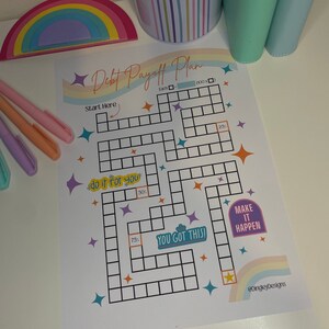 Debt Payoff Plan, Challenge to Pay off Debt, Colour in Tracker, Instant ...