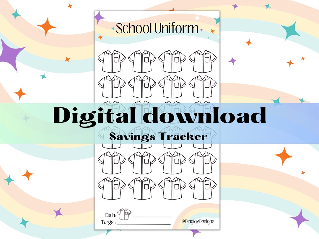 School Uniform Savings Fund Tracker, Budget, Budgeting, Savings ...