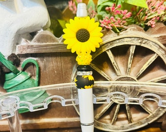 Sunflower Beaded Pen Luxury Beaded Pen Silicone Beads Cute Pen ...