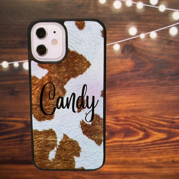 Custom Cow Hide Phone Case - Etsy