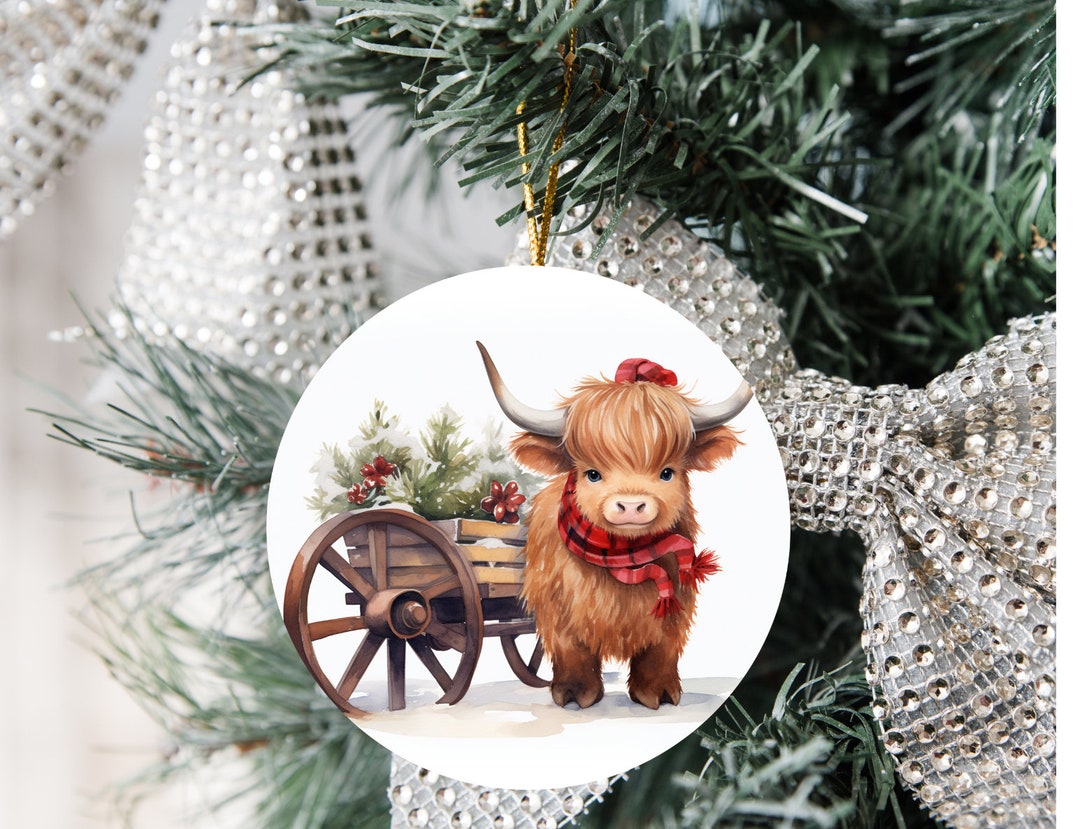 Christmas Highland Ornament - Etsy