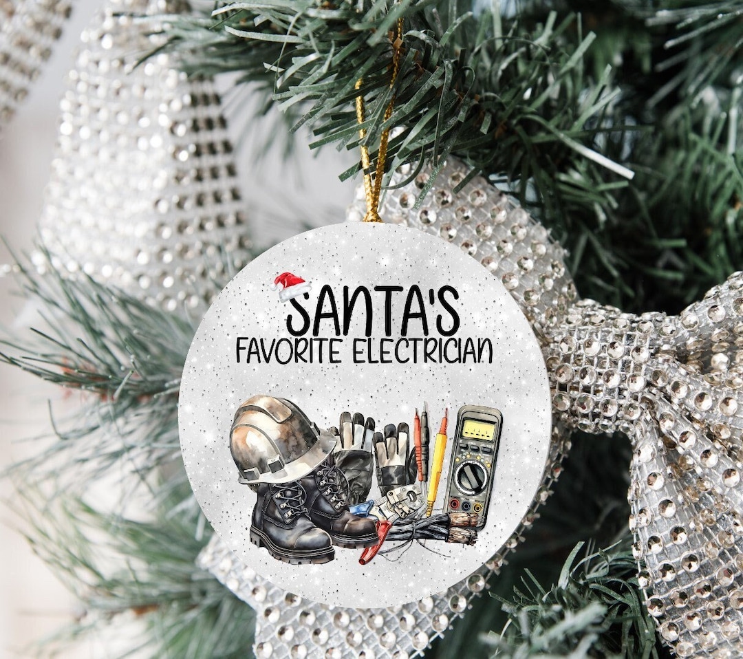 Santa's Favorite Electrician Ornament - Etsy