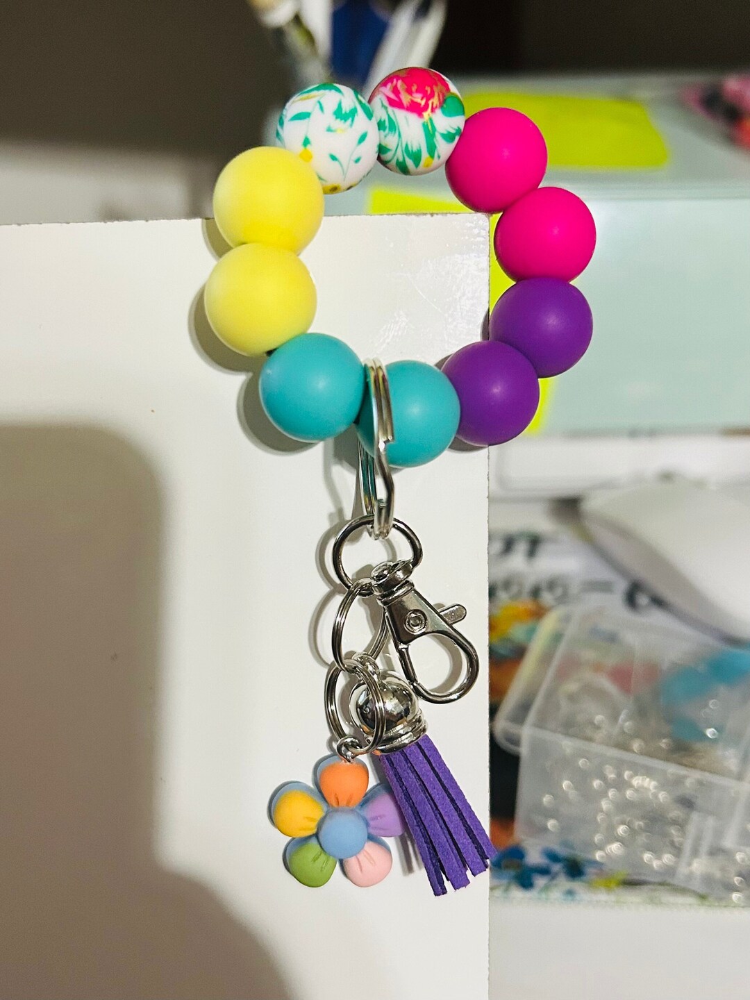 Spring Fingerlet(mini Wristlet) Keychain - Etsy