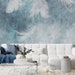 AQUA MARINE Feather Wallpaper Modern Venetian Feather Mural Abstract ...